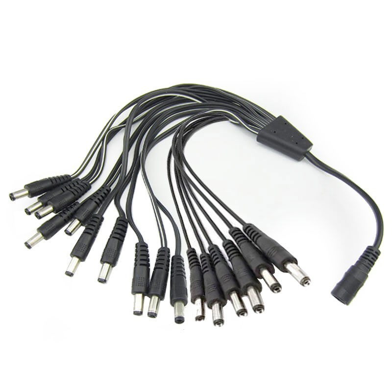 Multiplicateur raccord Jack 2.1 mm - 1 prise femelle pour 16 mâles