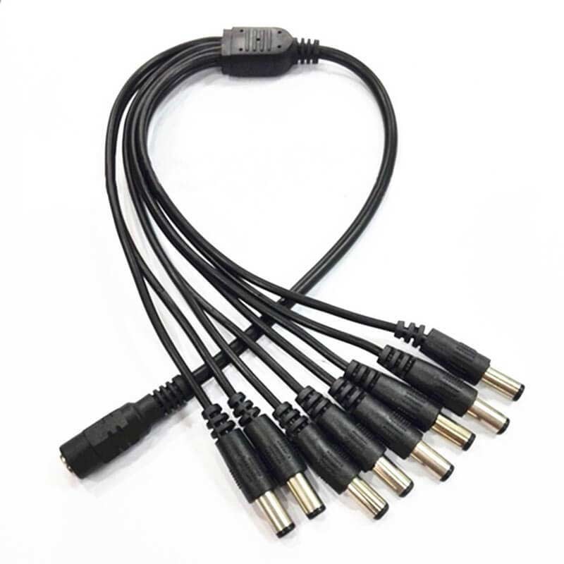 Multiplicateur raccord Jack 2.1 mm octuple sortie