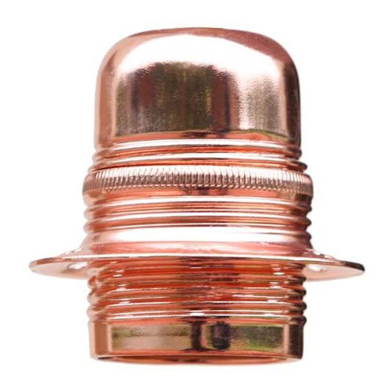 Douille à vis E27 en acier finition chromé cuivre