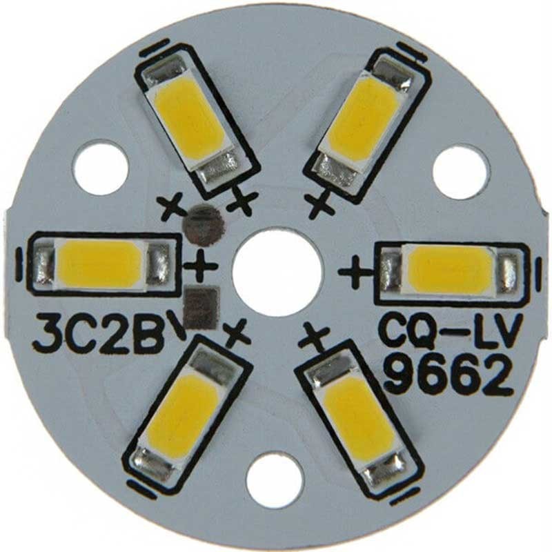 Platine 6 LEDS 5730 de 3 Watts Ø32mm