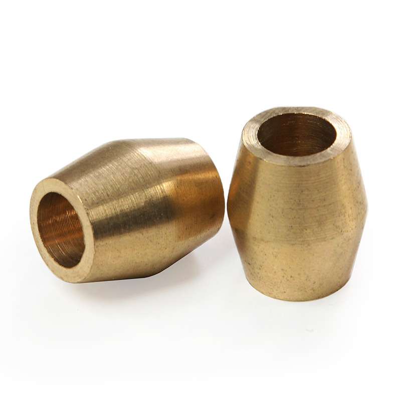 Manchon en laiton lisse double cone pour tubes filetés M6 hauteur 15mm