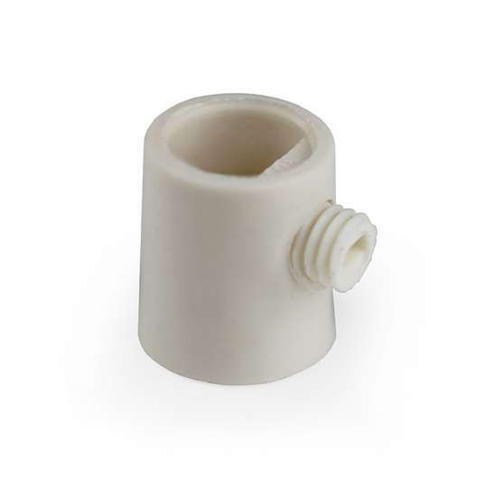 Serre câble électrique M10 en plastique blanc avec vis de bloquage M6