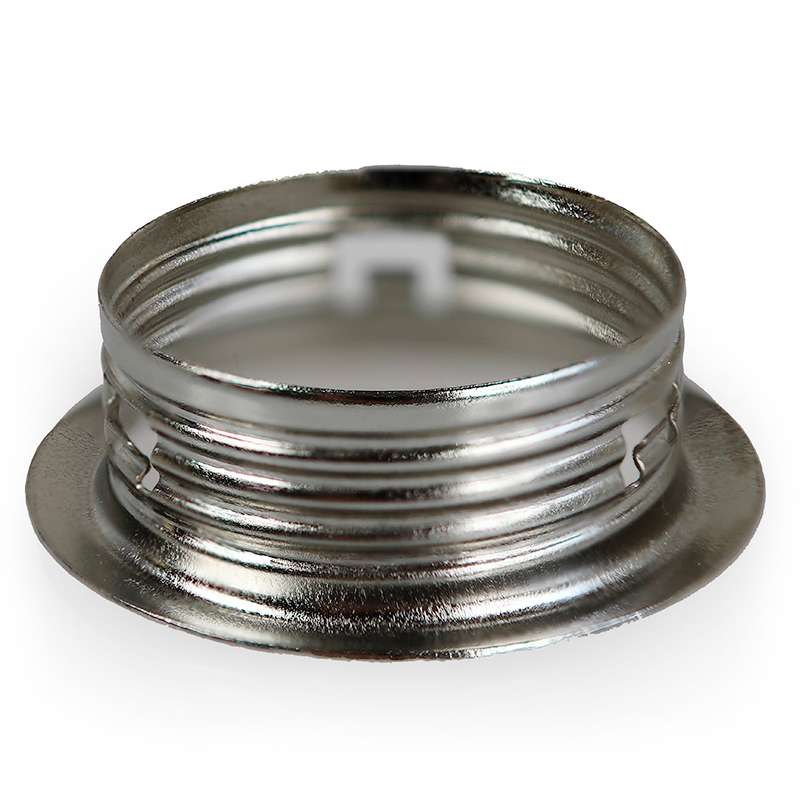 Bague écrou acier zinguée fileté M28mm au pas de 2mm pour culot GU10