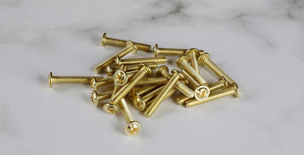 Vis acier façon laiton M4 bombée - empreinte cruciforme long